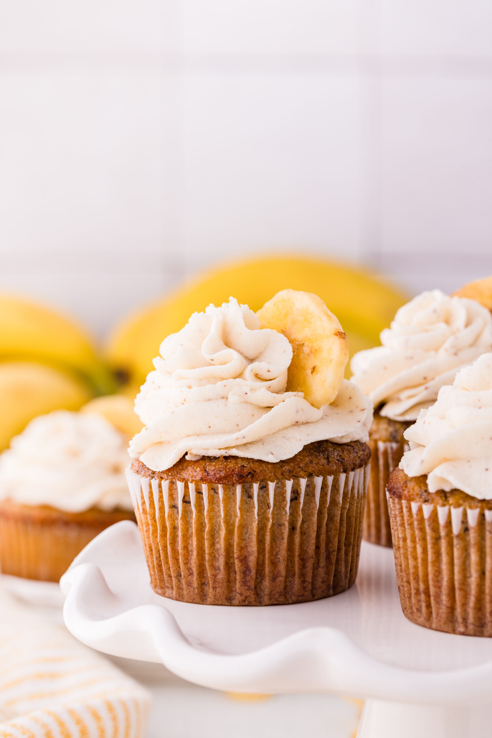 Banana Cupcakes with Brown Butter Frosting - The Heirloom Skillet